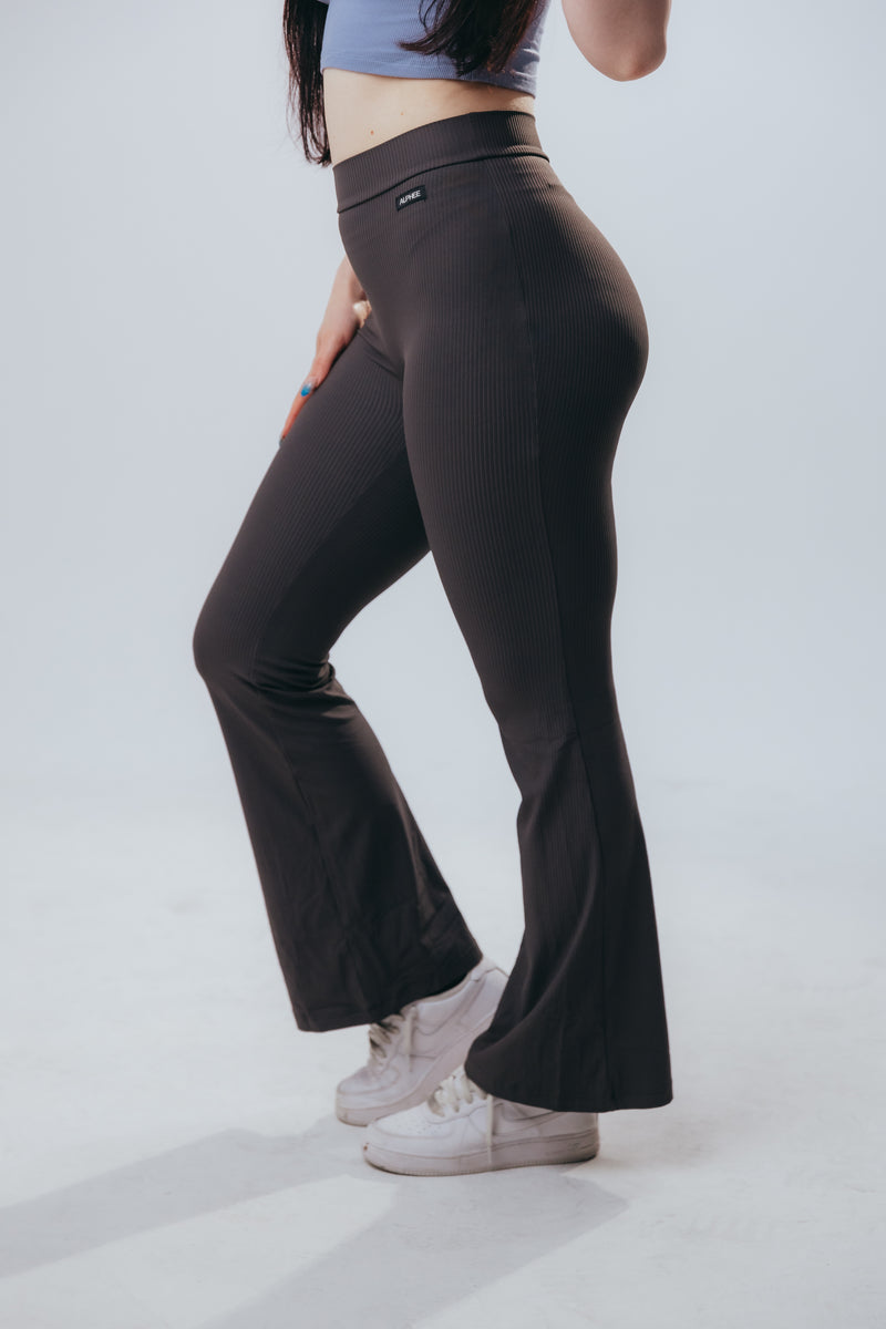 The Luxe Rib Flares - Grey – Alphee Official